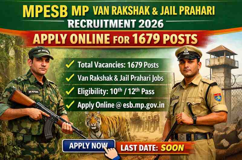 MPESB MP Van Rakshak & Jail Prahari Recruitment 2026 Apply Online For ...